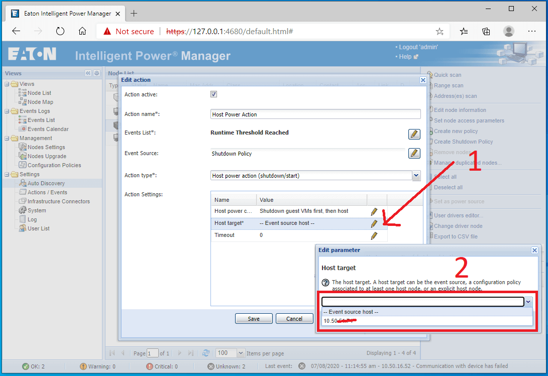 การตั้งค่า Auto Shutdown ESXi Host ผ่าน EATON IPM เมื่อ UPS แบตเตอรี่ ...