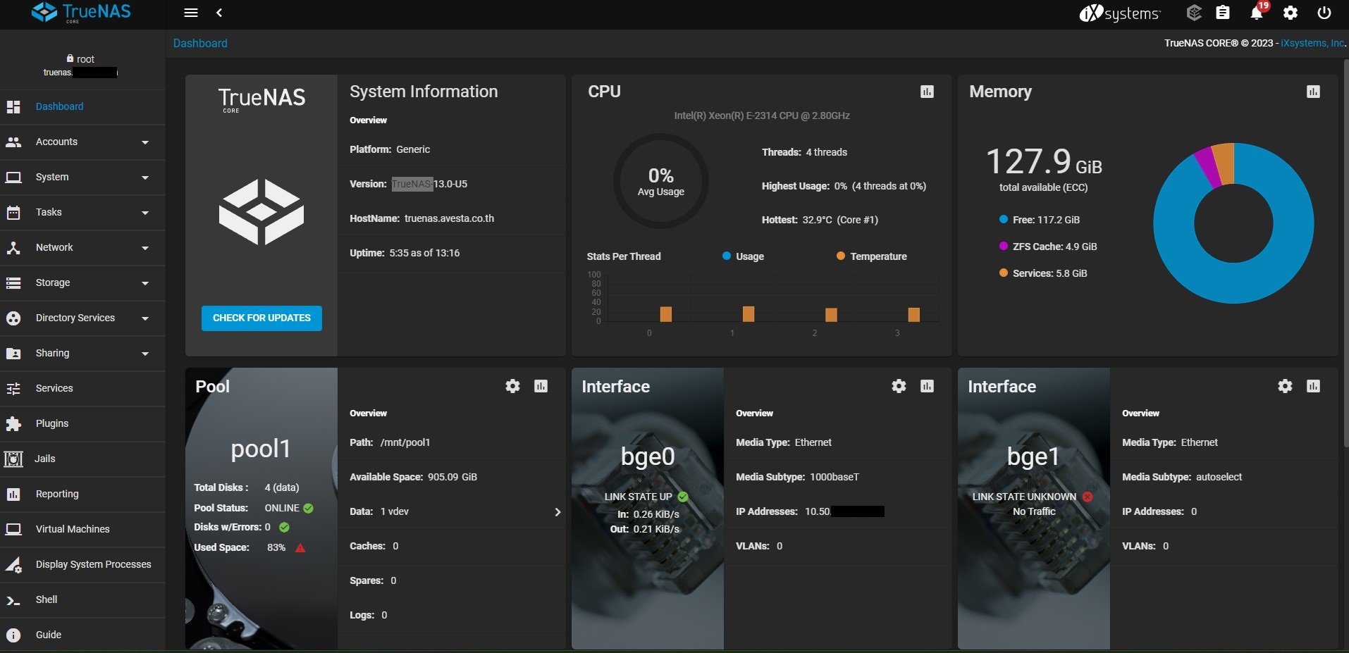 วิธีการติดตั้งและกำหนดค่า TrueNAS Core 2/3 | AVESTA : Mobile, Web and ...